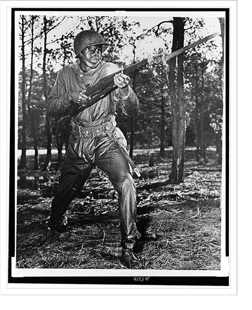 Historic Print, [Afro-American soldier charging with bayonet fixed, in ...