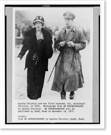 Historic Print, Agatha Christie and her first husband, Col. Archibald ...