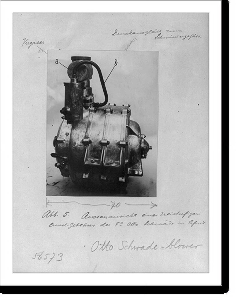 Historic Print, [Airplane and blower made by the Otto Schwade firm in ...