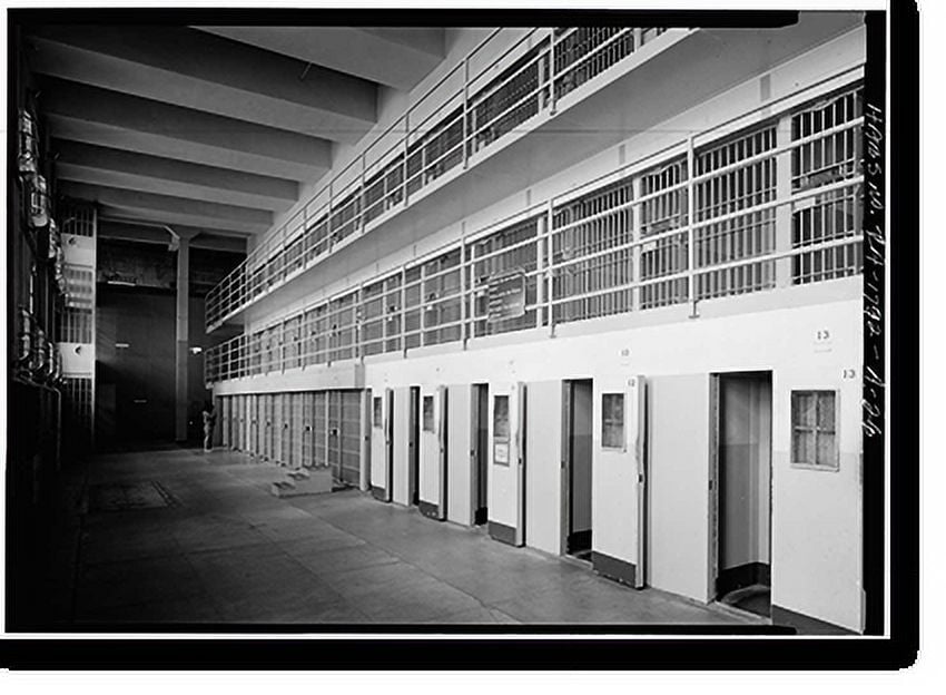 Historic Print, Alcatraz, Cell House, Alcatraz Island, San Francisco ...