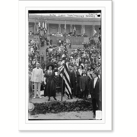 Historic Print, Alda sings Star Spangled Banner, 16" x 20" - Walmart.com