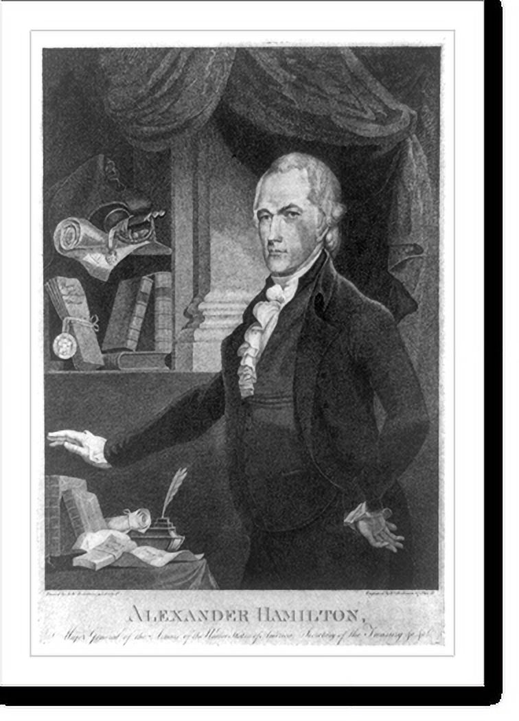 Historic Print, Alexander Hamilton, Major General of the Armies of the ...