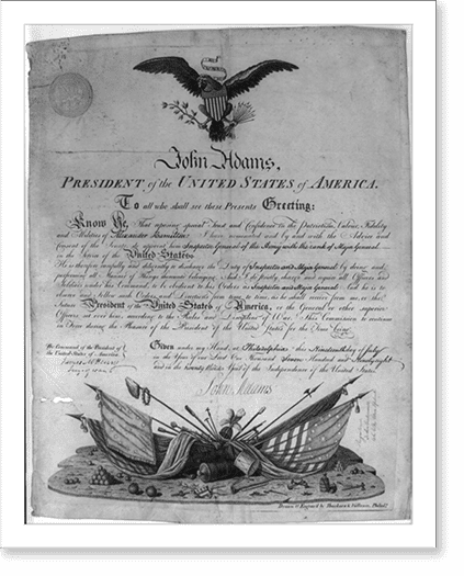 Historic Print, Alexander Hamilton - commission as Inspector General of ...