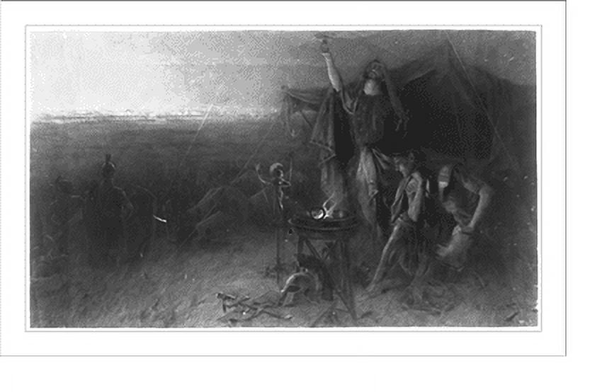 Historic Print, [Alexander the Great at the altar-fire on the eve of ...