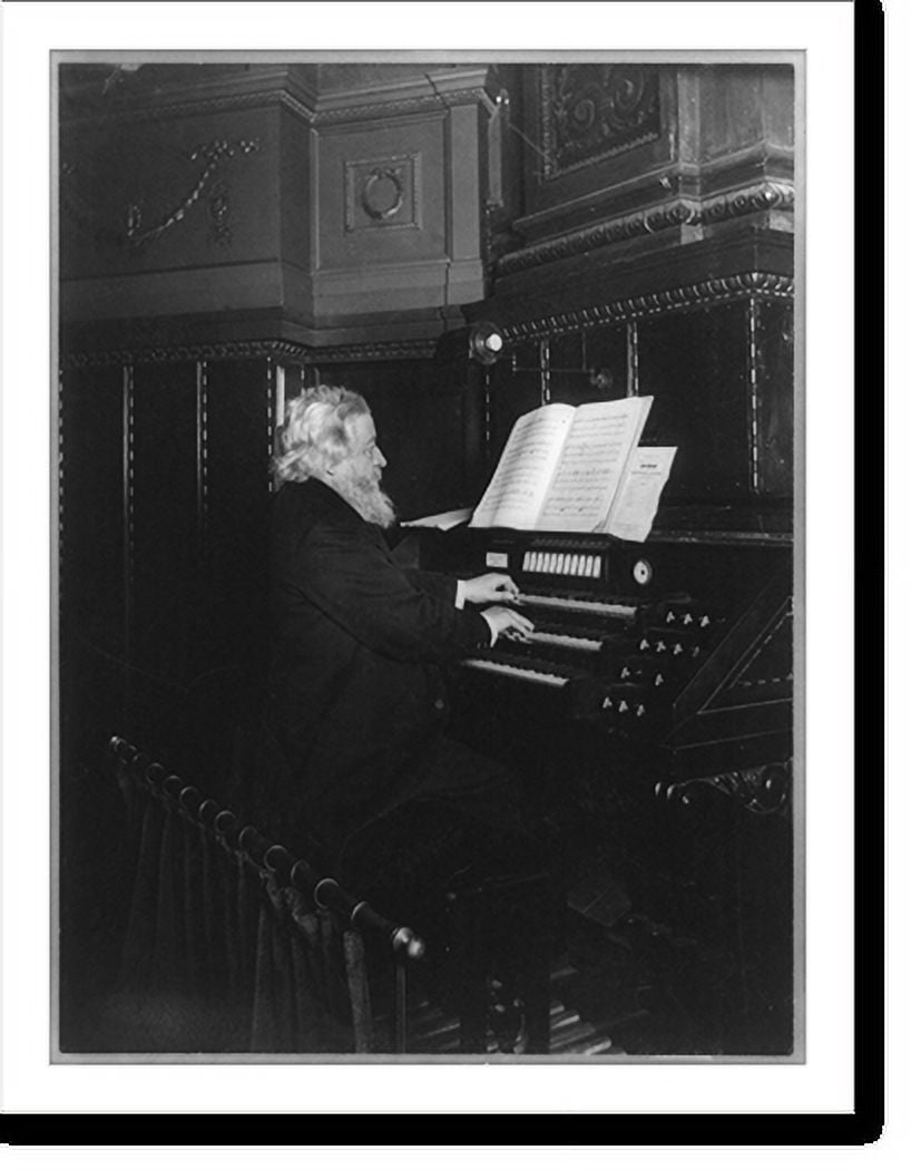 Historic Print, [Alexandre Guilmant, full-length portrait, playing ...