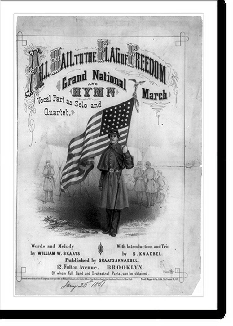 Historic Print, All hail to the flag of freedom.Ferd. Mayer & Co. Lith ...