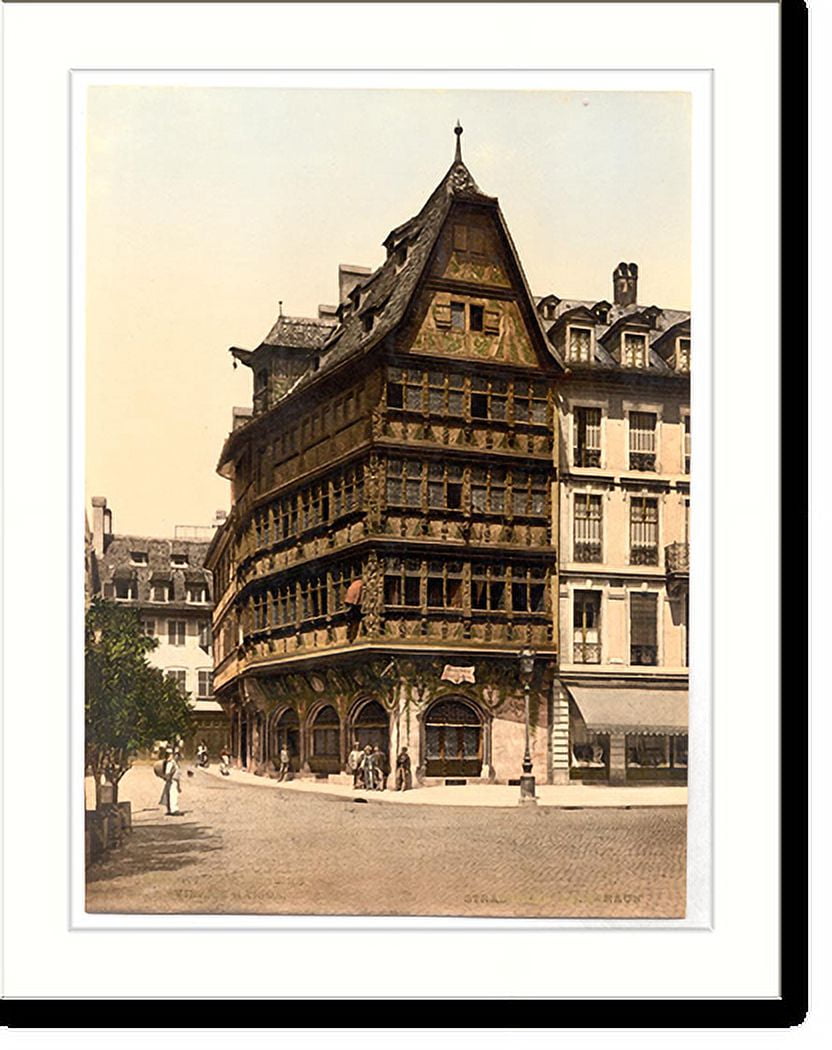 Historic Print, Altehaus Strassburg Alsace Lorraine Germany, 16" x 20 ...