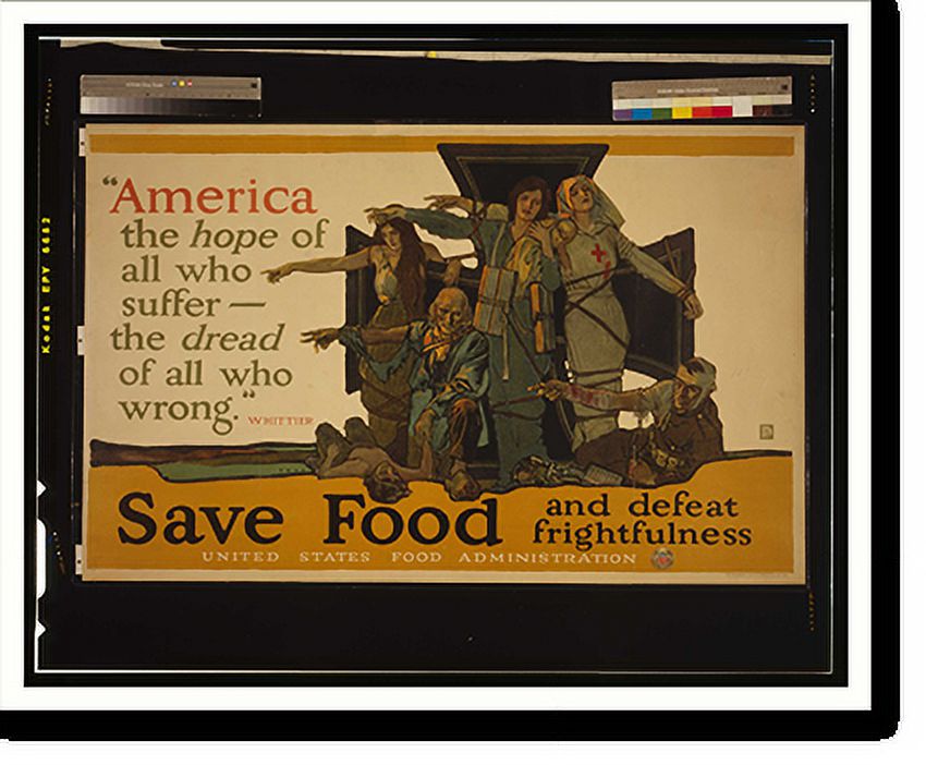 Historic Print, America the hope of all who suffer the dread of all who ...