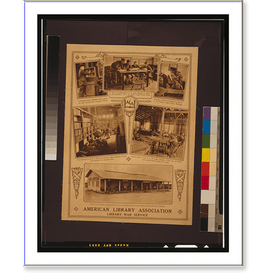 Historic Print, American Library Association, Library War Service, 16 ...