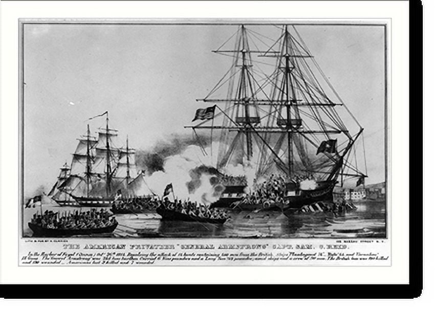 Historic Print, American privateer General Armstrong" Capt. Sam. C ...