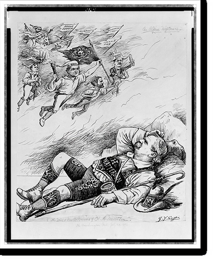 Historic Print, An Alpine nightmare . the wild and wooly visions of Col ...