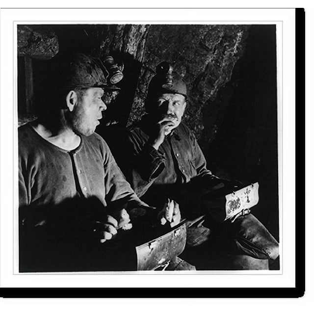Historic Print, [Andrew Scavnicky and John Mikula in a coal mine ...
