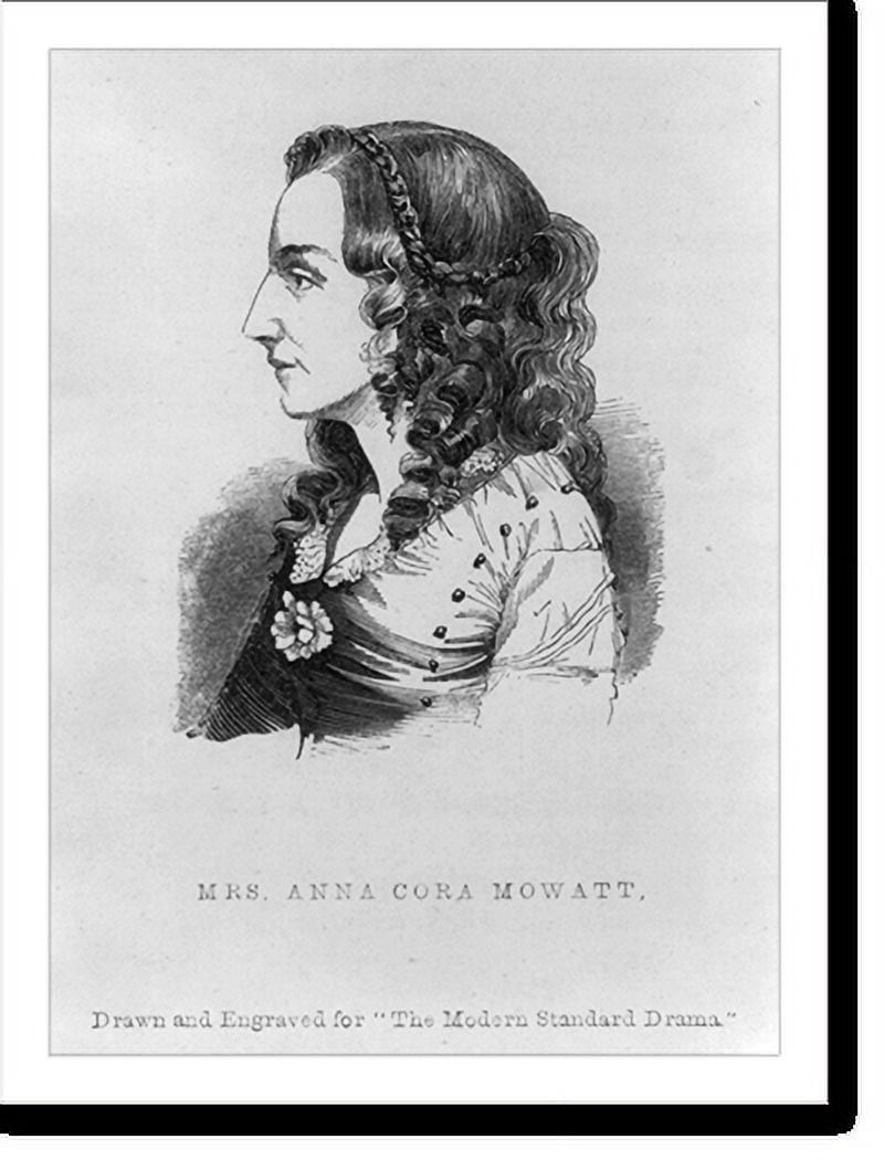 Historic Print, Anna Cora Ogden Mowatt Ritchie, 1819-1870, 16" x 20 ...