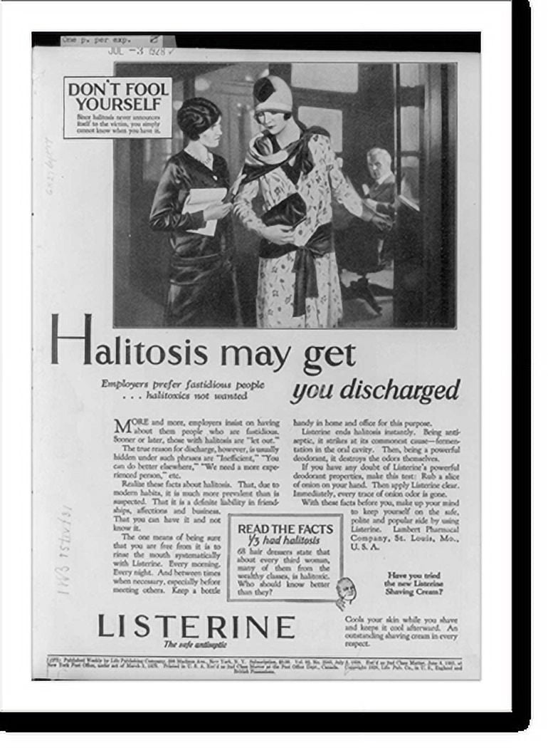 Historic Print, [Anti-halitosis advertisement for Listerine antiseptic ...
