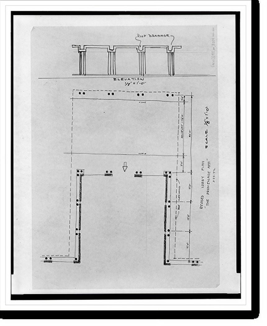 Historic Print, [Apartment house (The Promenade") for Landow & Company ...