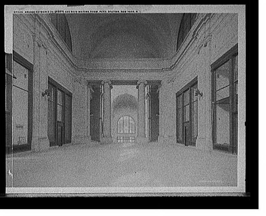 Historic Print, Arcade entrance to loggia and main waiting room ...