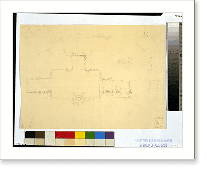 Historic Print, Architectural drawing for alterations to the White ...