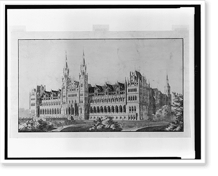Historic Print, Architectural drawing for the Healy Building ...
