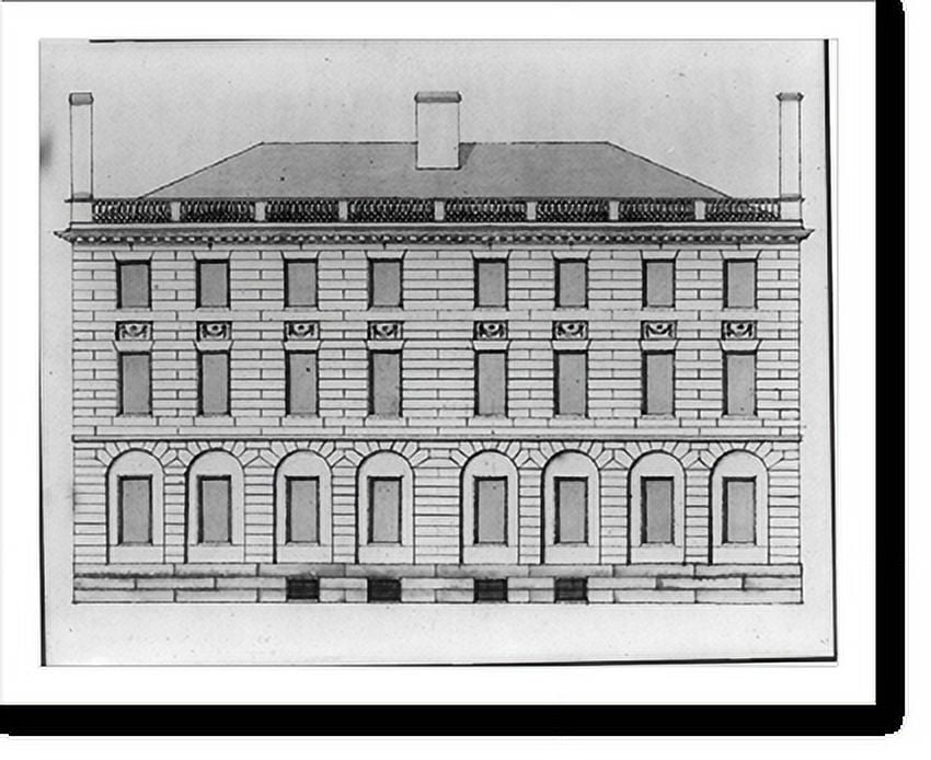 Historic Print, Architectural drawing for houses (Blake-Tuckerman ...