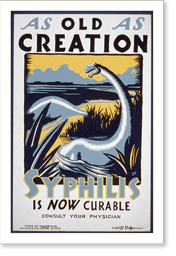 Historic Print, As old as creation Syphilis is now curable :Consult ...