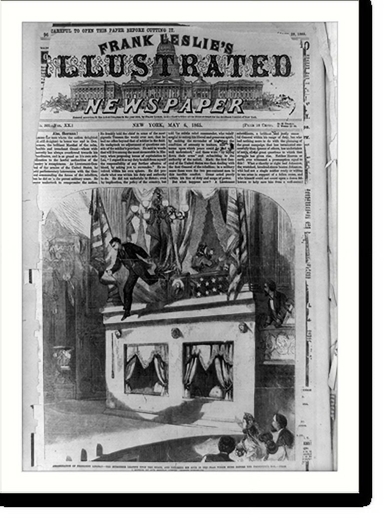 Historic Print, Assassination of President Lincoln - the murderer ...