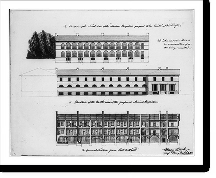 Historic Print, [Asylum and hospital (Marine Asylum & Hospital ...
