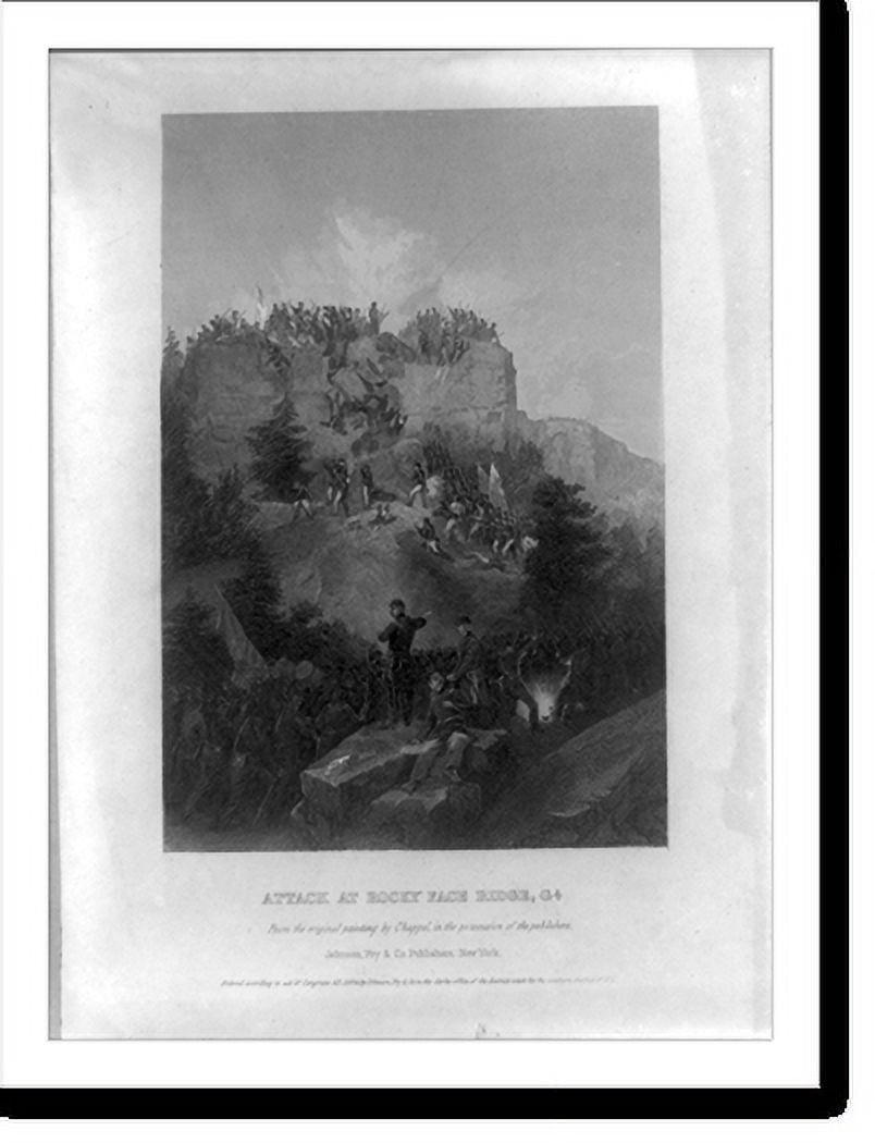 Historic Print, Attack at Rocky Face Ridge, Ga., 16" x 20" - Walmart.com