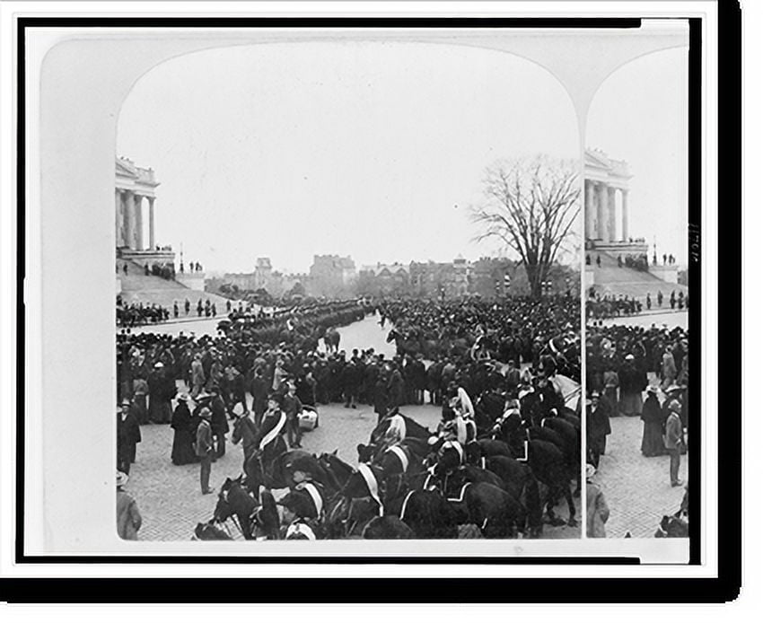 Historic Print, Awaiting the president at Capitol, inauguration of ...
