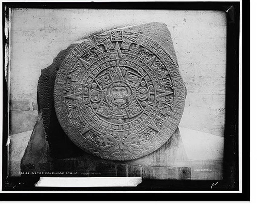 Historic Print, Aztec calendar stone, 16" x 20" - Walmart.com