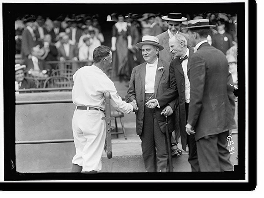 Historic Print, BASEBALL, PROFESSIONAL. CHAMP CLARK SHAKING HANDS WITH ...