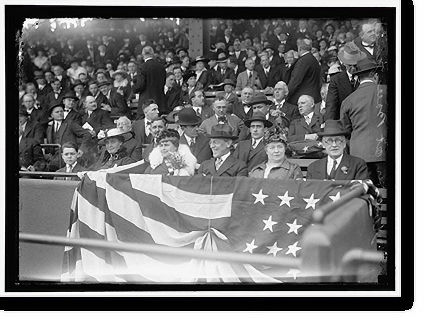 Historic Print, BASEBALL, WILSON AT BALL GAME; GRAYSON, CARY T., DR., U ...