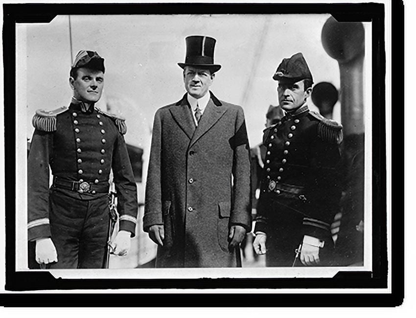 Historic Print, BATTLESHIP REVIEW. UNIDENTIFIED NAVAL OFFICER ...