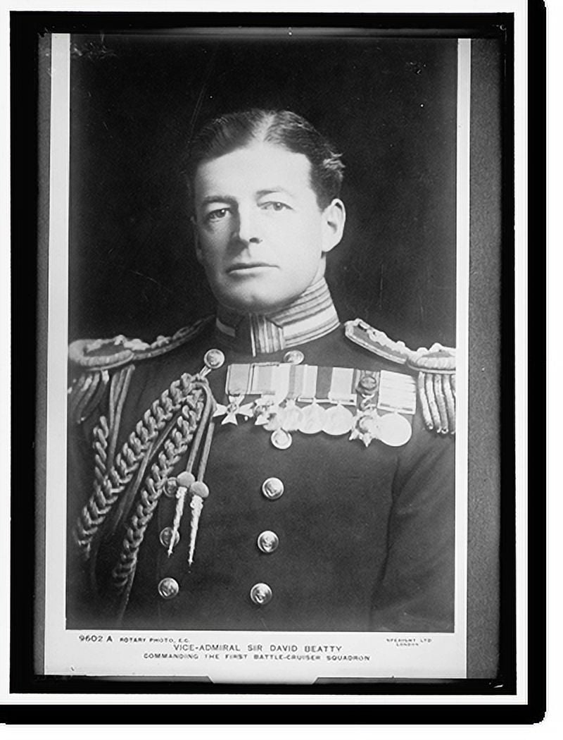 Historic Print, BEATTY, SIR DAVID. VICE ADMIRAL, BRITISH NAVY, 16" x 20 ...