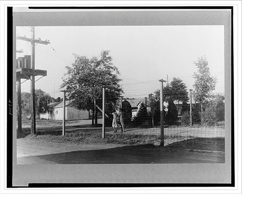 Historic Print, Barbed wire-enclosed barracks for migratory labors at ...