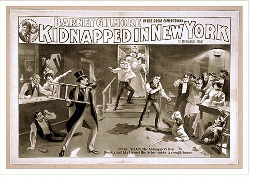 Historic Print, Barney Gilmore in the great comedy drama Kidnapped in ...