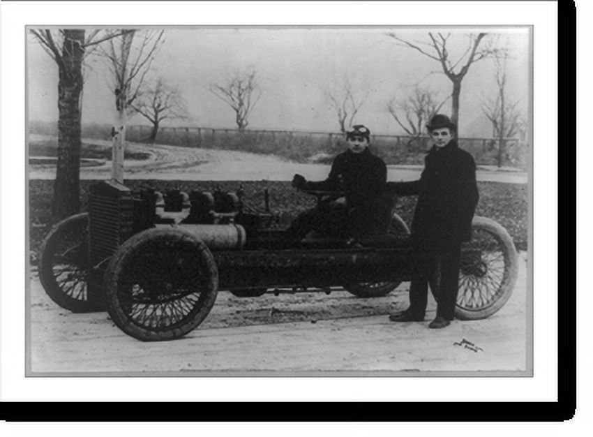 Historic Print, Barney Oldfield, who drove Henry Ford's famous racer ...