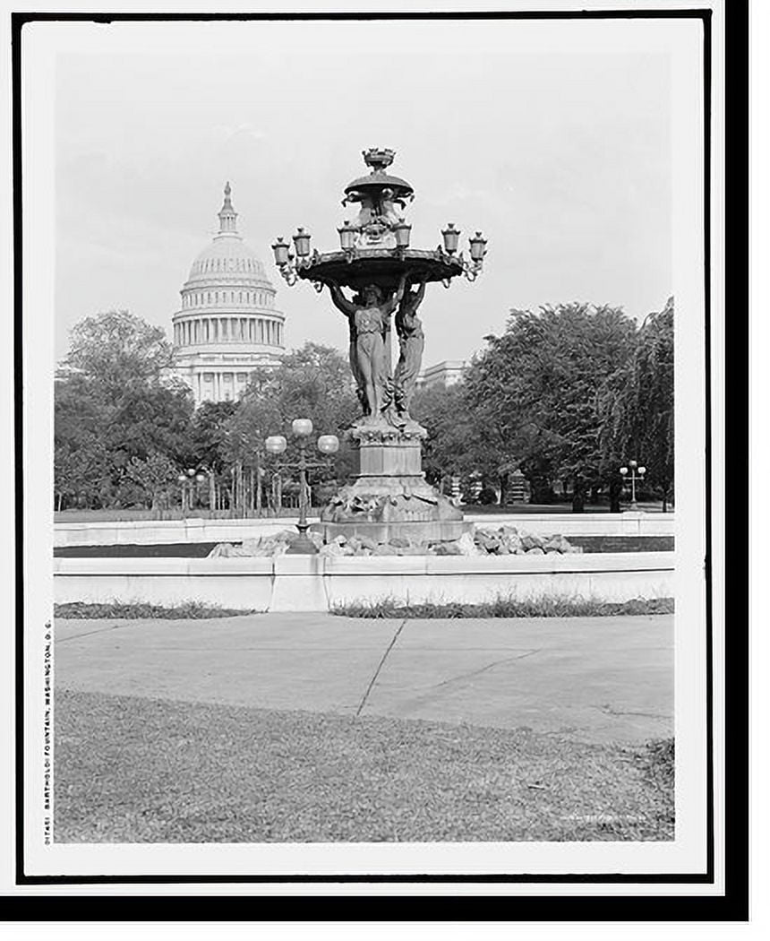 Historic Print, Bartholdi Fountain, Washington, D.C., 16" x 20 ...