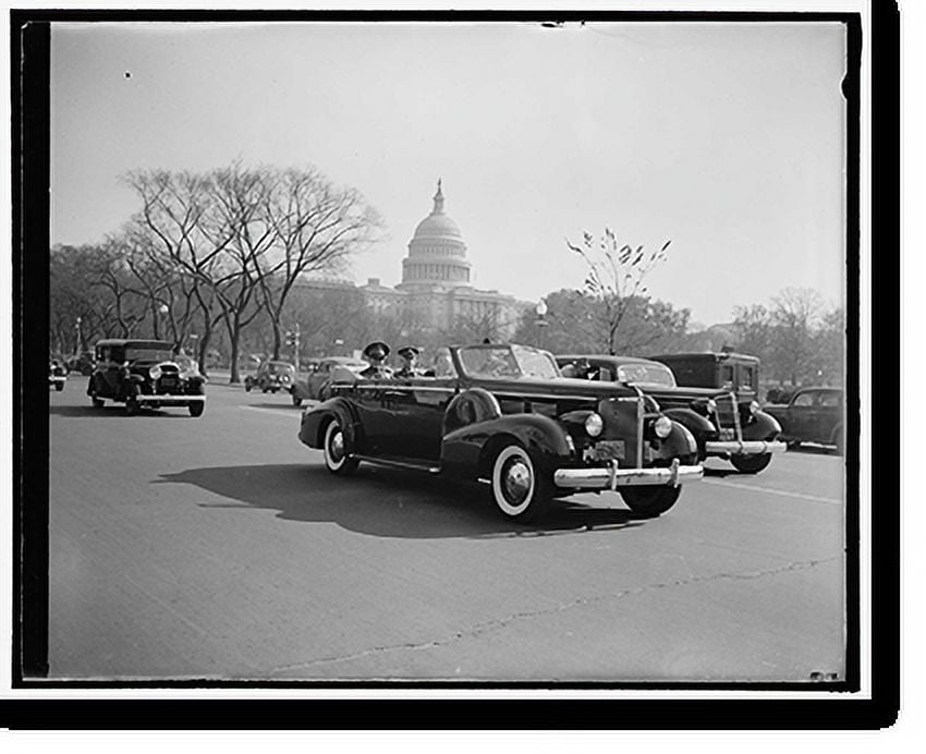 Historic Print, Batista sees the Capitol for the first time. Washington ...