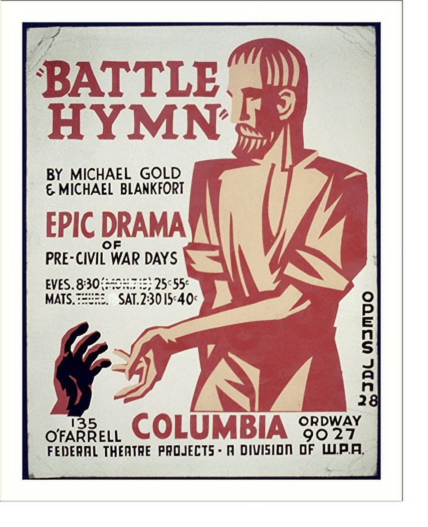 Historic Print, Battle hymn" by Michael Gold & Michael fort epic drama ...