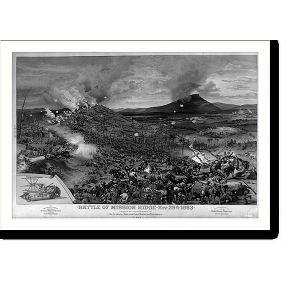 Historic Print, Battle of Mission RidgeBattle of Missionary Ridge, 16 ...