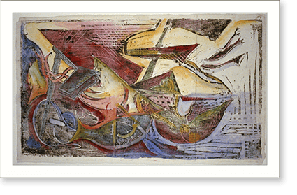 Historic Print, Battle of the fish.Max Ernst 1917. - 2, 16" x 20 ...