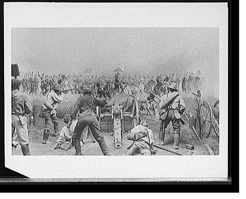 Historic Print, [Battle scene, probably a Civil War diorama at the ...