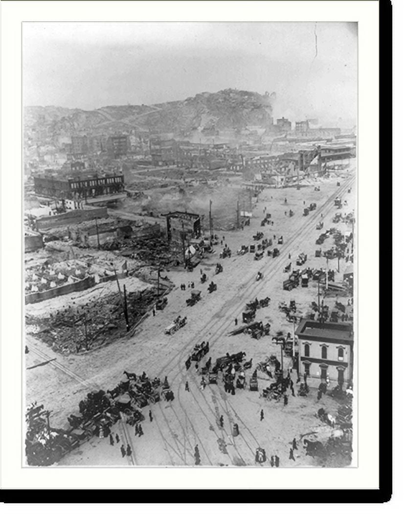 Historic Print, Bay St. and Telegraph Hill, 16" x 20" - Walmart.com