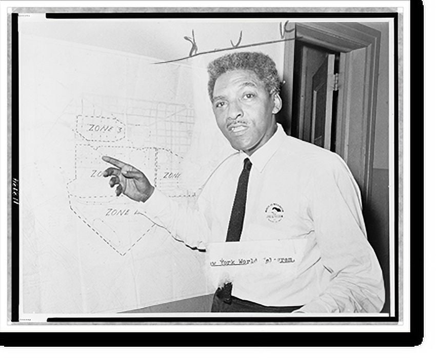 Historic Print, [Bayard Rustin, half-length portrait, facing front ...