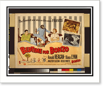 Historic Print, Bedtime for Bonzo Starring Ronald Reagan, Diana Lynn [...] and introducing Bonzo ...