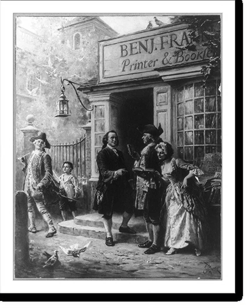 Historic Print, [Benjamin Franklin, 1706-1790, full length, standing ...