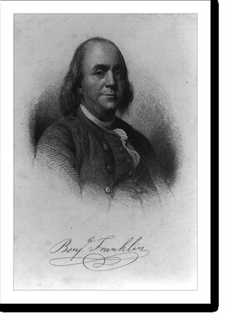 Historic Print, [Benjamin Franklin, half-length portrait, facing right ...