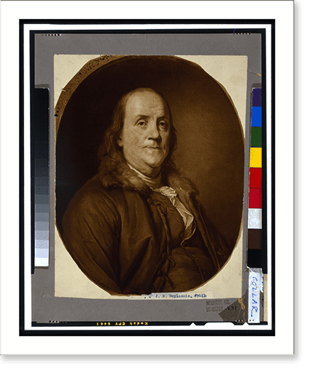 Historic Print, [Benjamin Franklin, head-and-shoulders portrait, facing ...