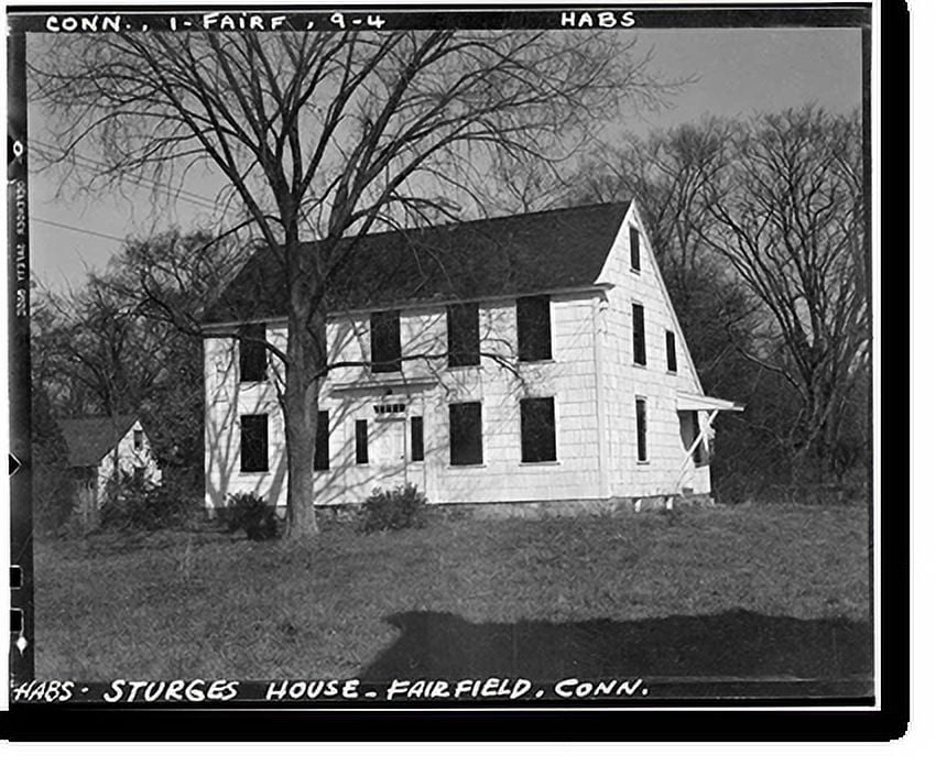 Historic Print, Benjamin Sturges House, 13 Rowland Road, Fairfield ...