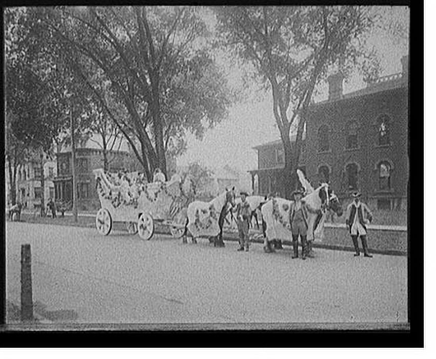 Historic Print, [Bi-centenary celebration, floral parade, Freeman ...